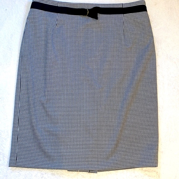 Sara Campbell | Skirts | Sara Campbell Black White Houndstooth Pencil ...
